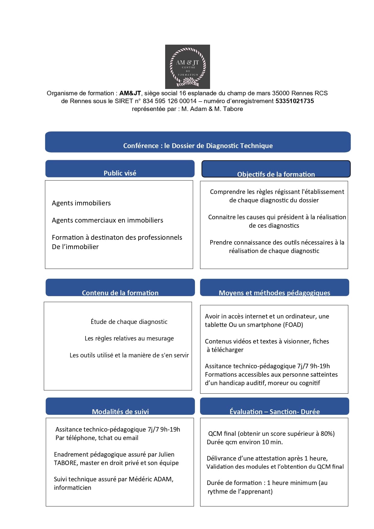 Conférence : Le dossier de diagnostic technique (DDT) - Oorikas