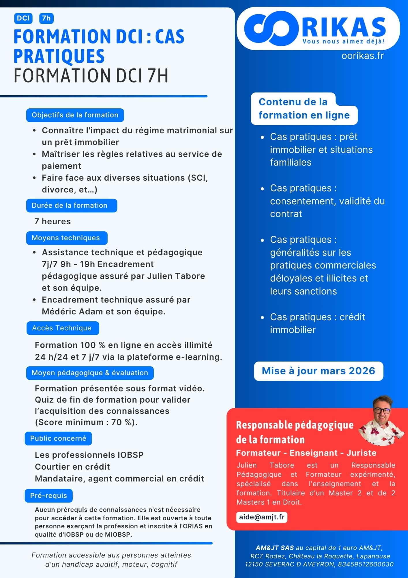 Formation DCI : cas pratiques (7H) - Oorikas